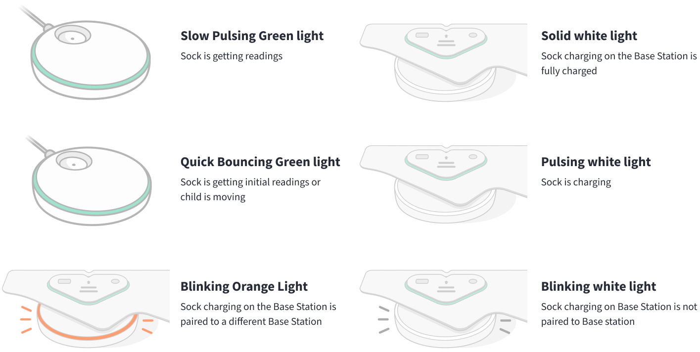 Dream Sock EU/UK: Base Station Status Lights & Meanings – Help Center